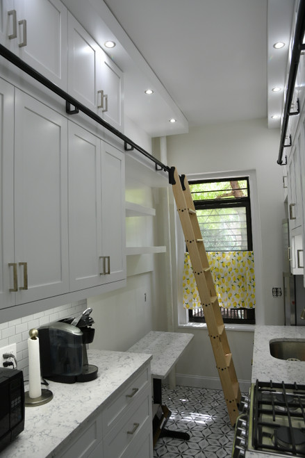 Custom - Modern Kitchen with Sliding Ladder | Gothic Furniture