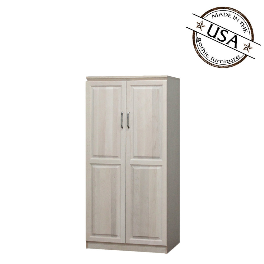 Raised Panel Wardrobe, With Doors | Gothic Furniture