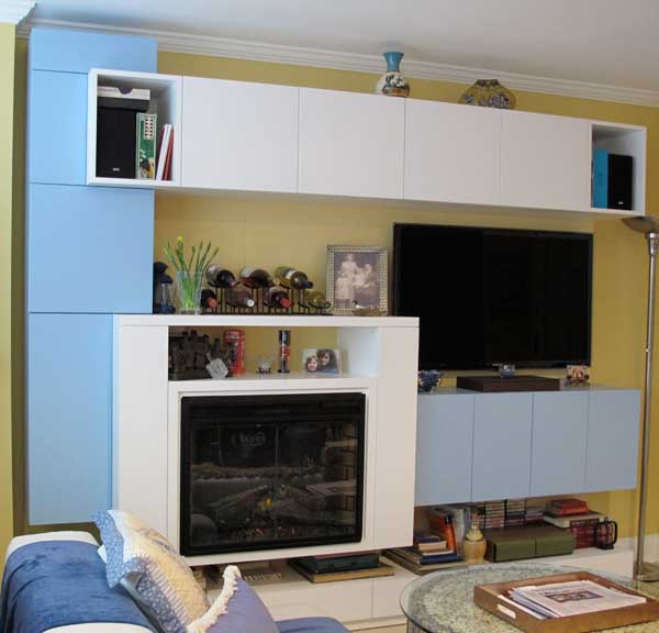 Custom - Modern Entertainment Center with Fireplace | Gothic Furniture