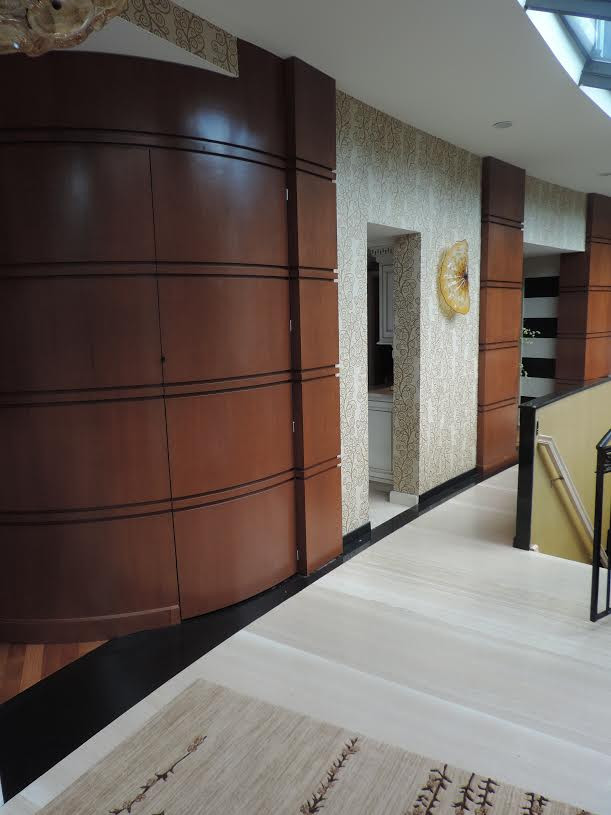 Custom - Curved Cherry Wall Panels | Gothic Furniture
