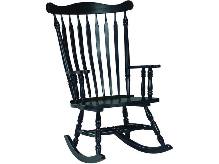 Antique Black Colonial Rocker | Made By: John Thomas Furniture ...