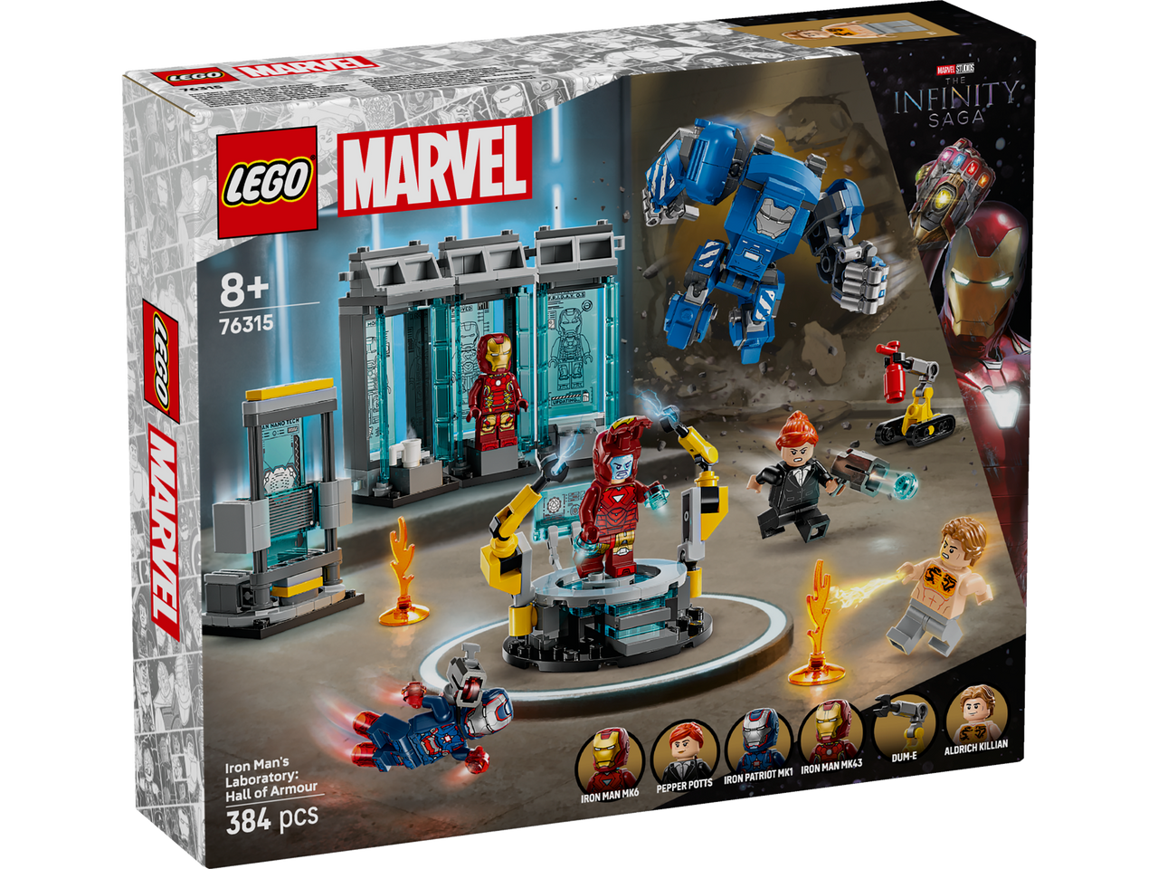 LEGO Marvel 76315 Iron Man's Laboratory: Hall of Armor - Toy Store