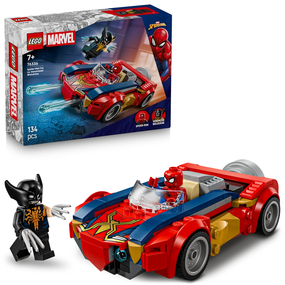 LEGO Marvel 76336 Spider-Man Car vs. Venomized Wolverine - Toy Store