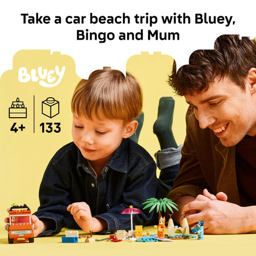 LEGO Bluey 11202 Bluey's Beach & Family Car Trip - Toy Store