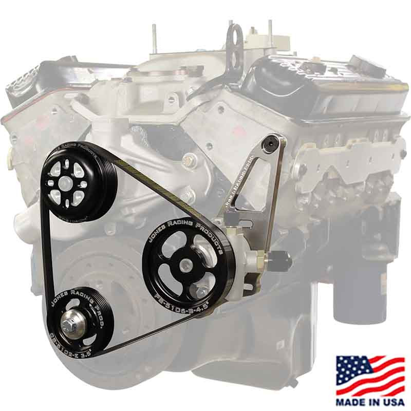 SBC 602/604 Serpentine SWP & PS Belt Drive by Jones Racing Products