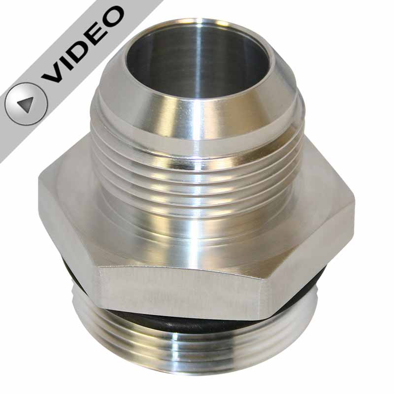 AFCO 80072 Radiator Inlet Adapter, -20 AN Port to 20 AN