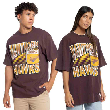 Hawthorn Mitchell & Ness Inline Stack Tee - HawksNest Official Hawthorn Football Club Merchandise