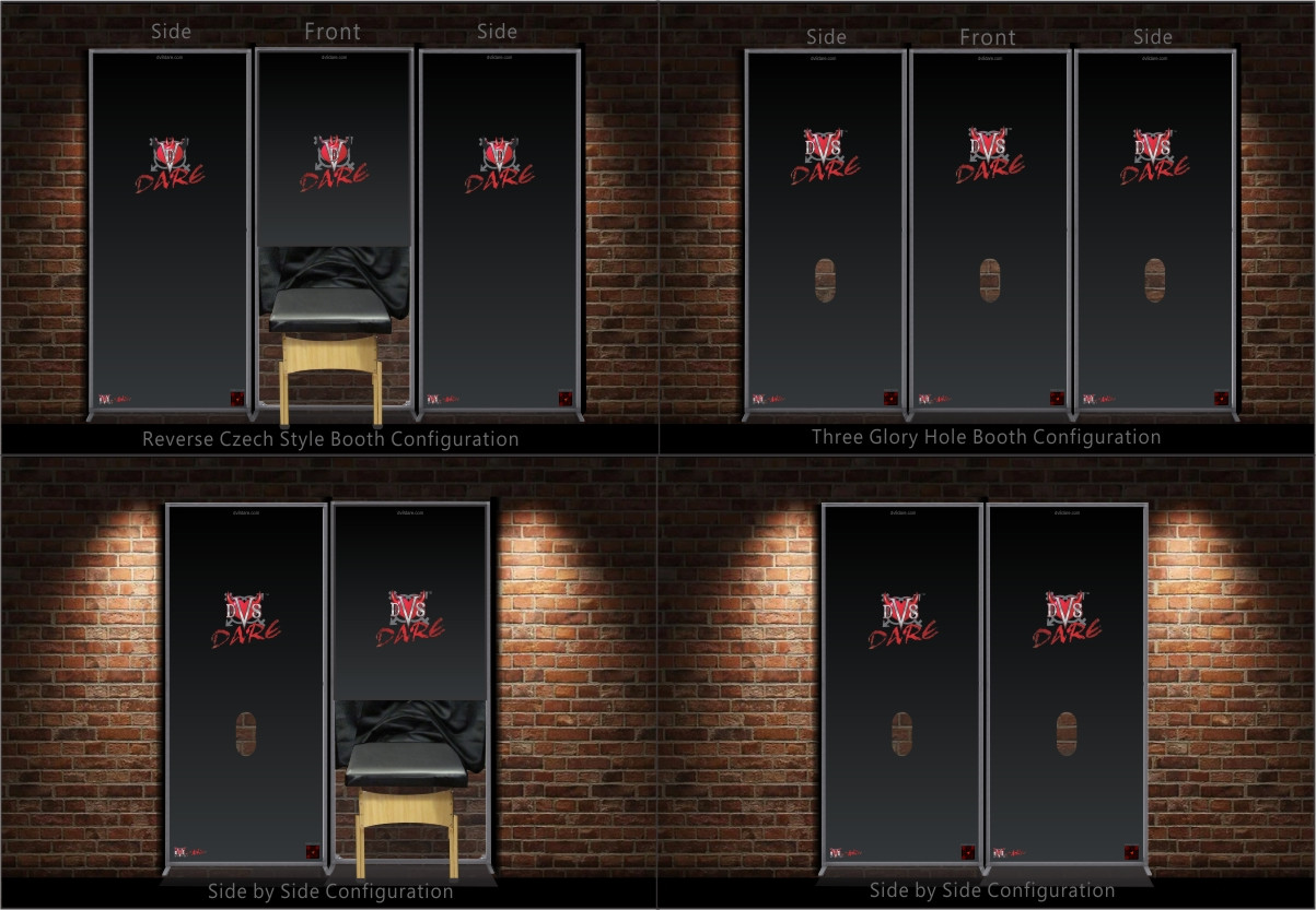 DV8 Dare™ Custom Portable Gloryhole Booth Includes Czech Style Reverse ...