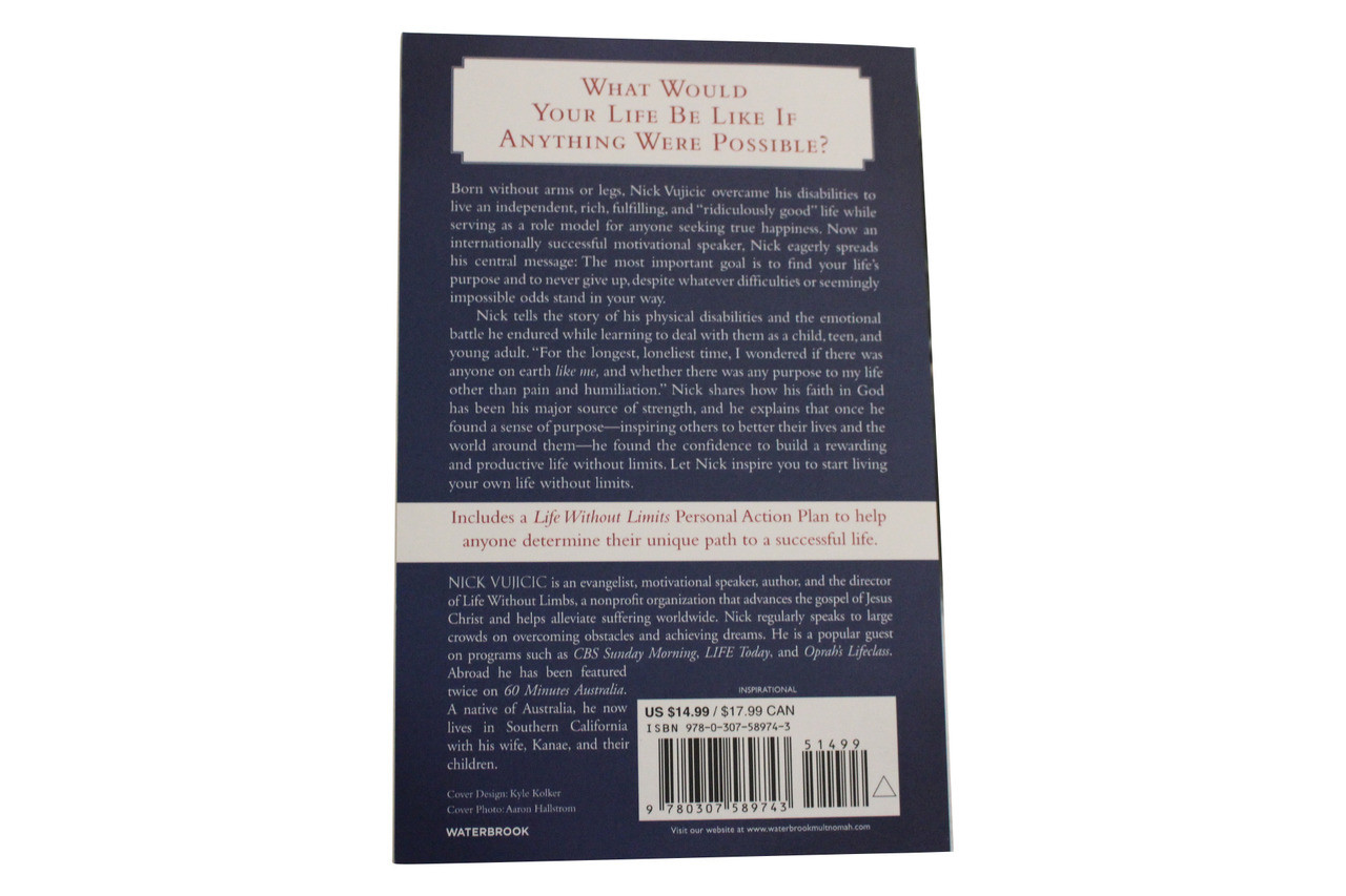LIFE WITHOUT LIMITS: INSPIRATION FOR A RIDICULOUSLY GOOD LIFE by Nick Vujicic - INSPELIX