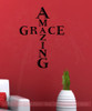 Amazing Grace Cross Vinyl Letters Art Religious Wall Stickers Quotes