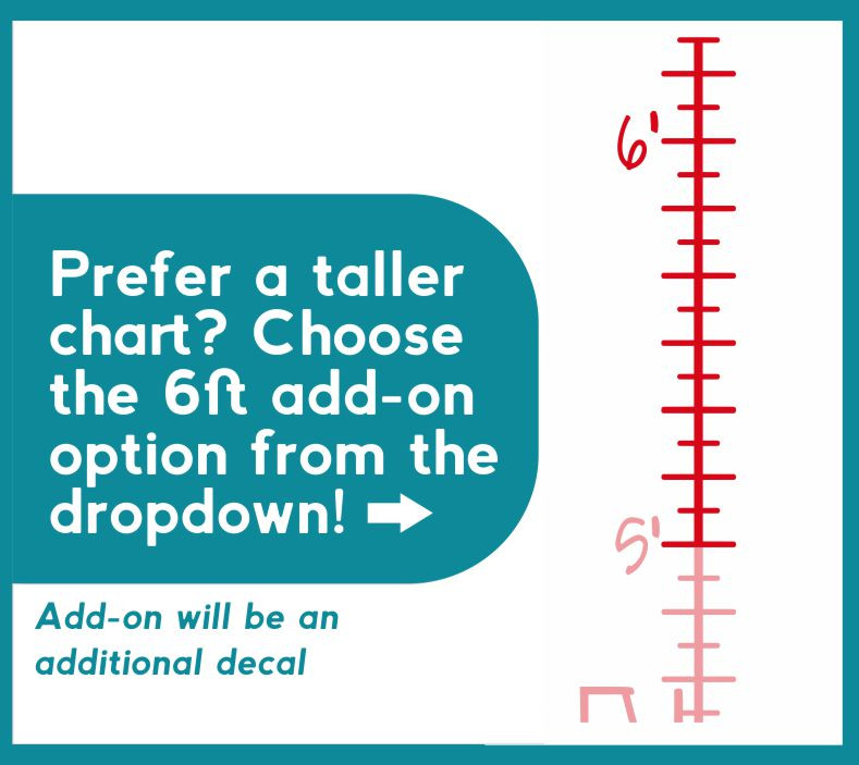 Farm Tractor Height Growth Chart Ruler Wall Decal Sticker for Boys