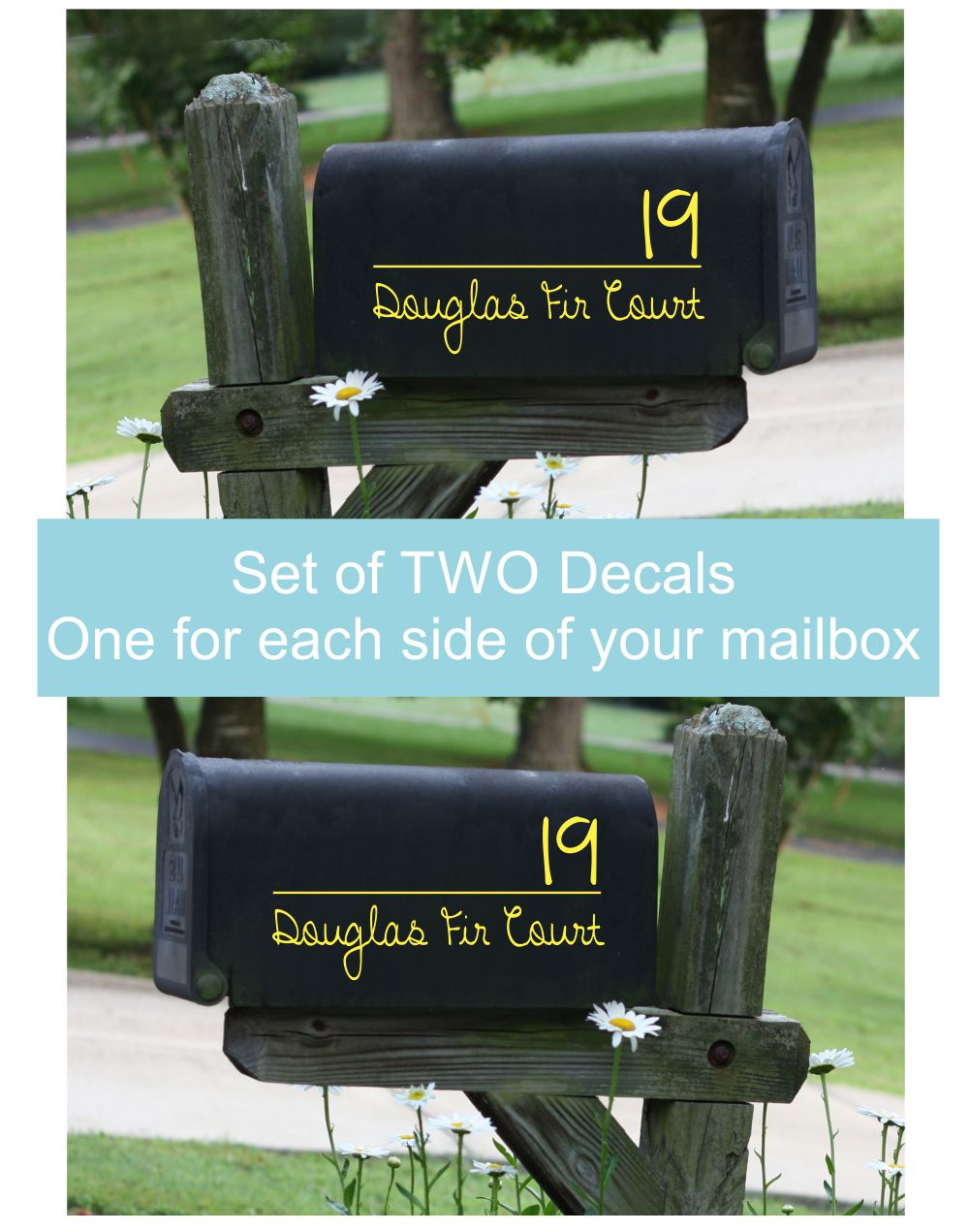 Mailbox Address Stickers Personalized Custom Decorative Vinyl Decals ...