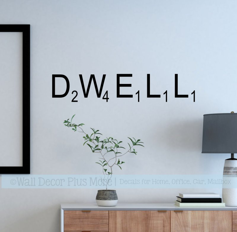 Scrabble Tiles Vinyl Sticker Letters Personalized Wall Decals for Home ...