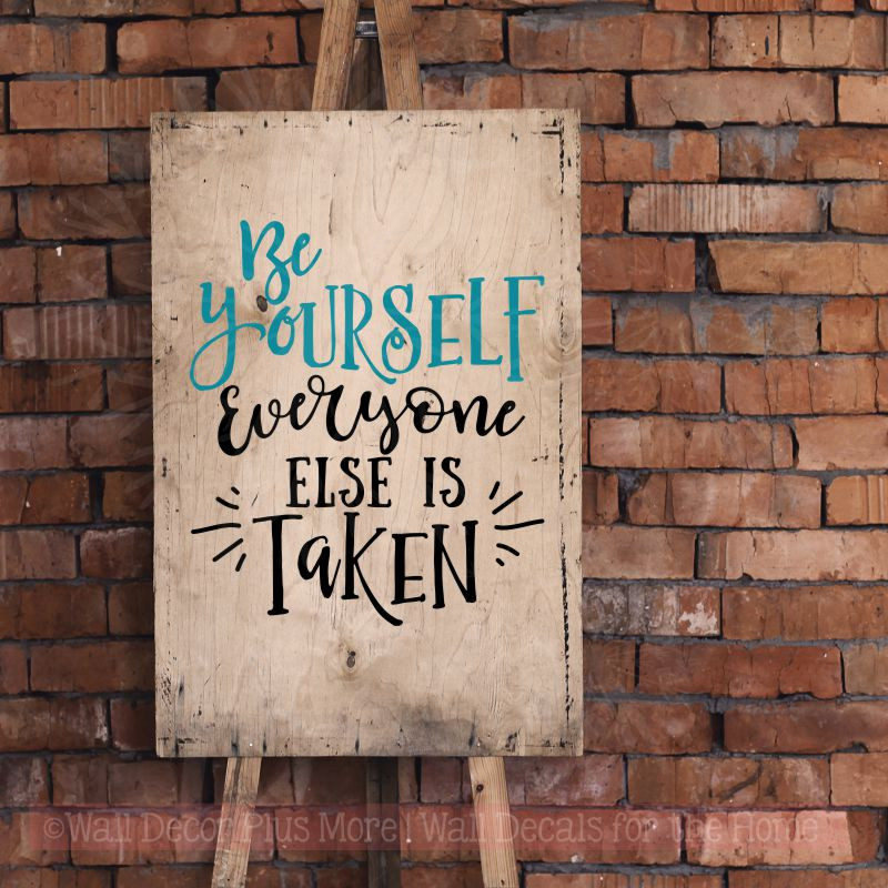 Be Yourself Vinyl Lettering Stickers Motivational Wall Decor Quotes