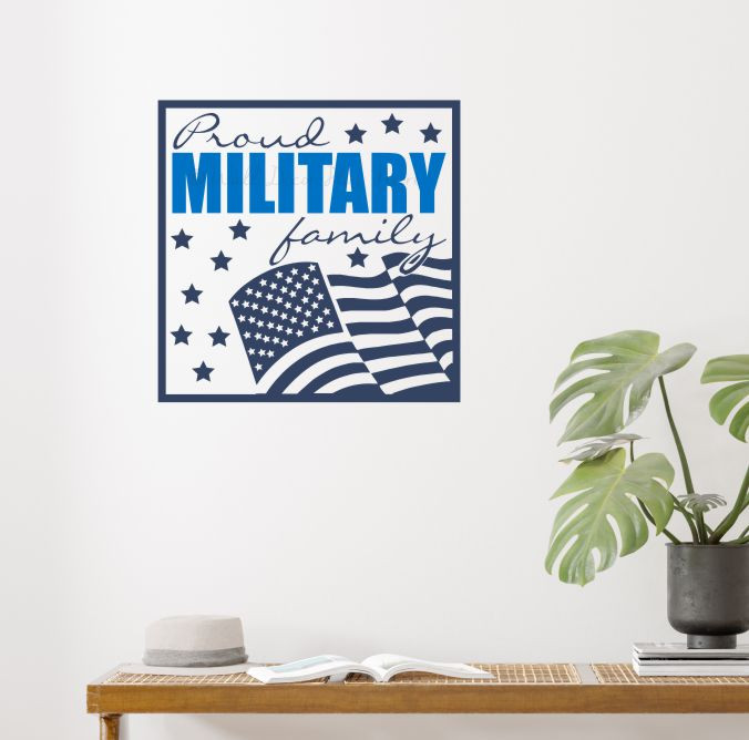 Military Home Decor Wall Decal Proud Patriotic Family Vinyl Sticker