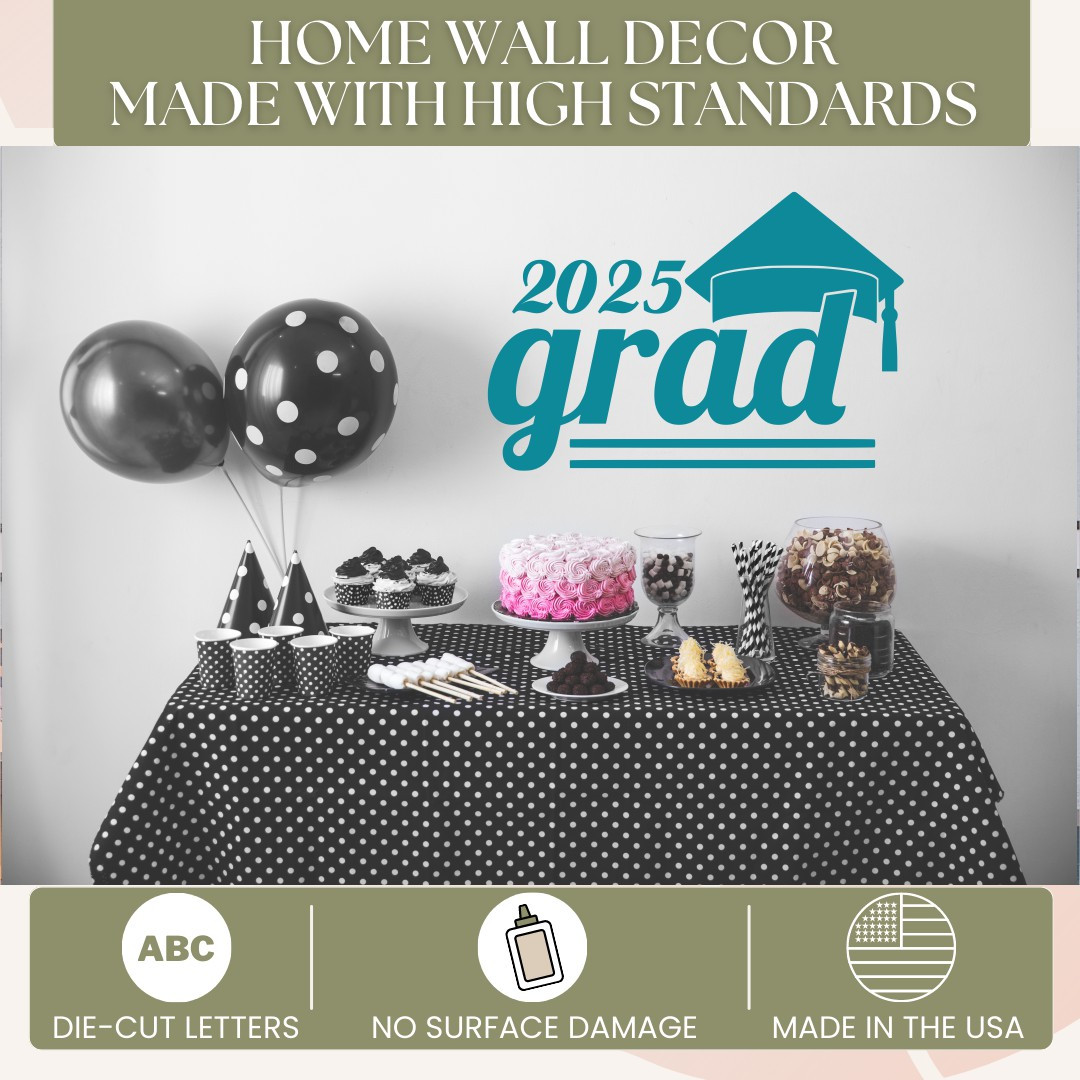Graduation Backdrop 2025 GIOGUK Congratulations Class Of 2025 Decal ...