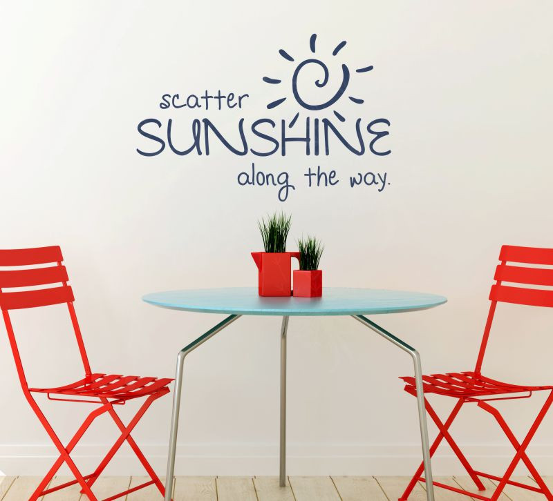 Scatter Sunshine Along the Way Wall Art Decals Vinyl Stickers Quotes