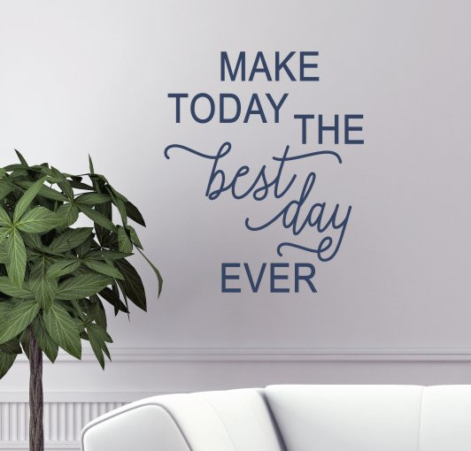 Make Today Best Ever Motivational Wall Decal Stickers Bathroom Quote