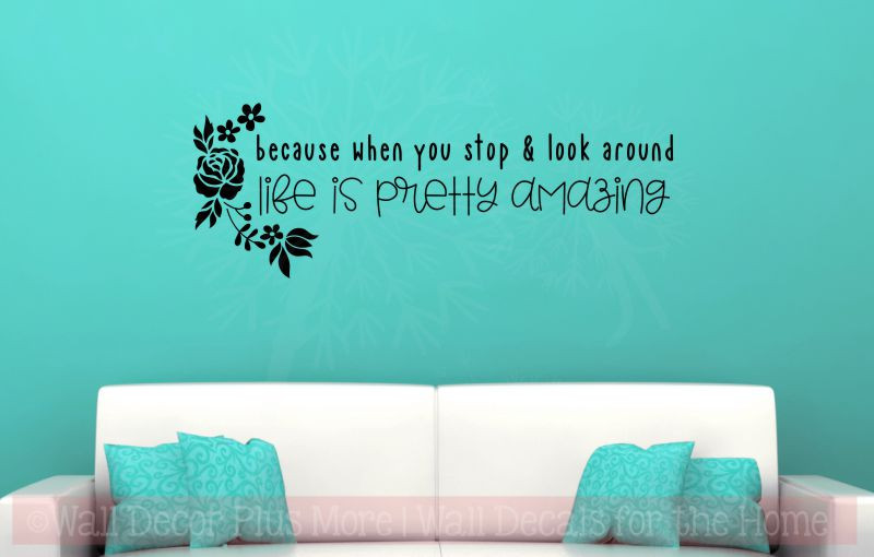 Life Is Amazing Inspirational Wall Quote Decals Vinyl Letters Stickers