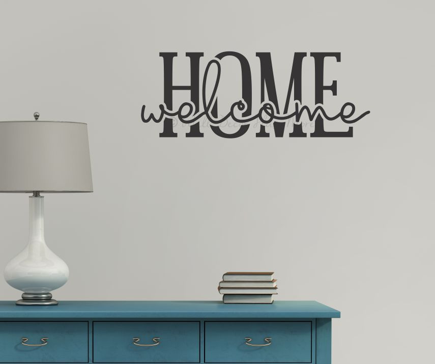 Welcome Home Wall Art Decor: Transform Your Entryway with Vinyl Lettering