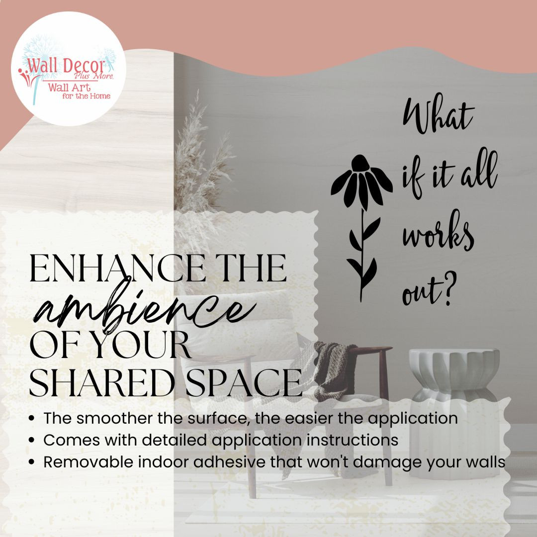 What If It All Works Out Inspirational Wall Decal Removable Vinyl Quote