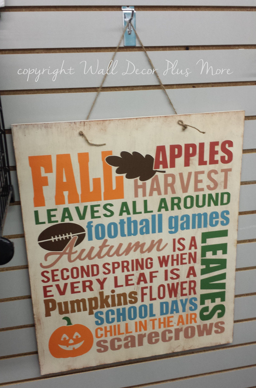 Fall Harvest Subway Art Printed Vinyl Decal Sticker