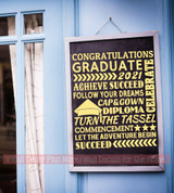 Congrats Grad Success Adventure Subway Art Lettering Graduation Vinyl ...