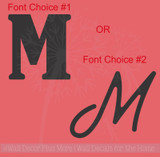 Personalized Single Letter Wall Decals Sticker Vinyl Lettering 6 or 11-Inch