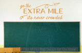 Go The Extra Mile Inspirational Vinyl Letters Wall Decals Decor Quote