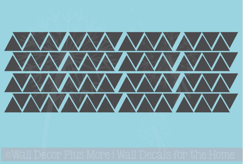 Tiny Triangles Wall Vinyl Sticker Shapes Peel-n-Stick Fun Easy Wall Decor
