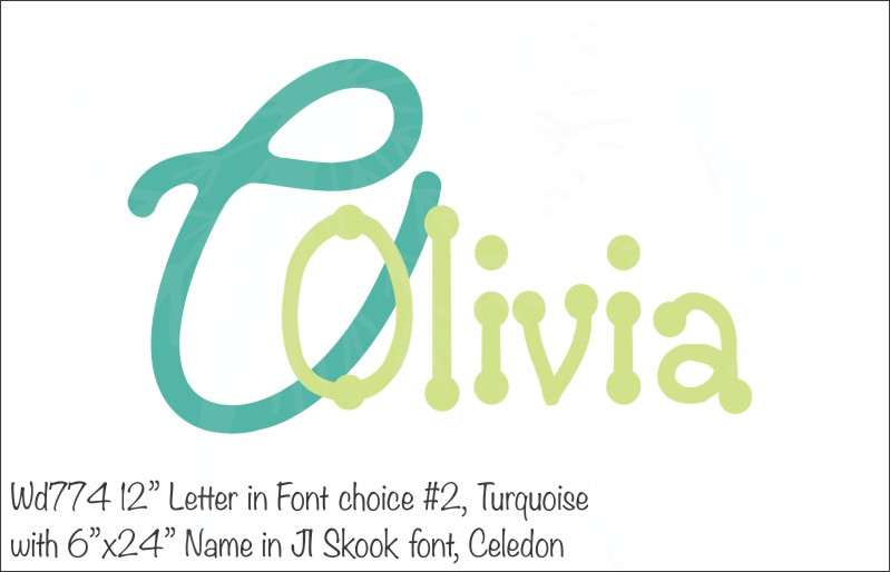 Personalized Single Letter Wall Decals Sticker Vinyl Lettering 6 or 11-Inch