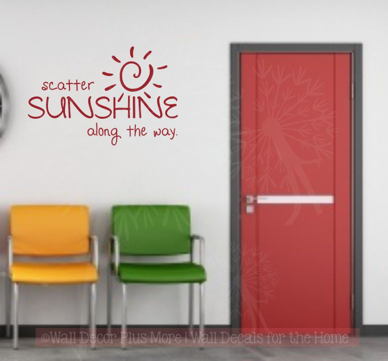 Scatter Sunshine Along the Way Wall Art Decals Vinyl Stickers Quotes