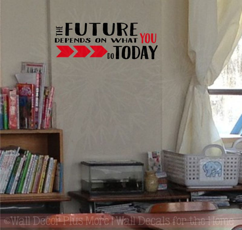 Motivational Wall Stickers Future Depends on You Art Decals Vinyl Lettering