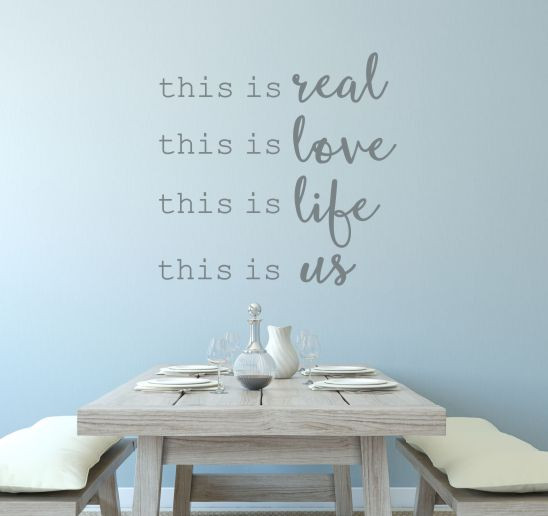 This Is Real This Is Us Home Decor Wall Decal Stickers Bedroom Quotes