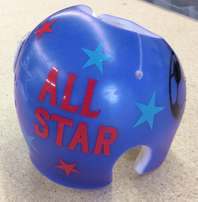 Cranial Helmet Band Decal Sticker Accessories Boys Sports Balls and Stars