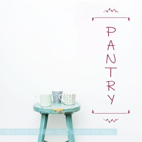 Pantry Kitchen Decor Stickers Vinyl Letters Decals DIY Storage Door Art
