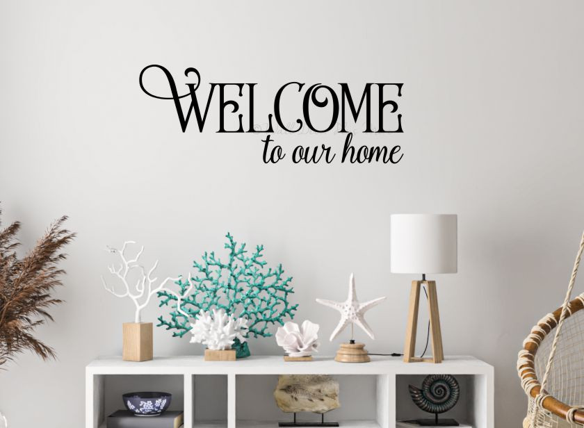 Decals For Wood Signs Welcome To Our Home Wall Decor Vinyl Art Stickers