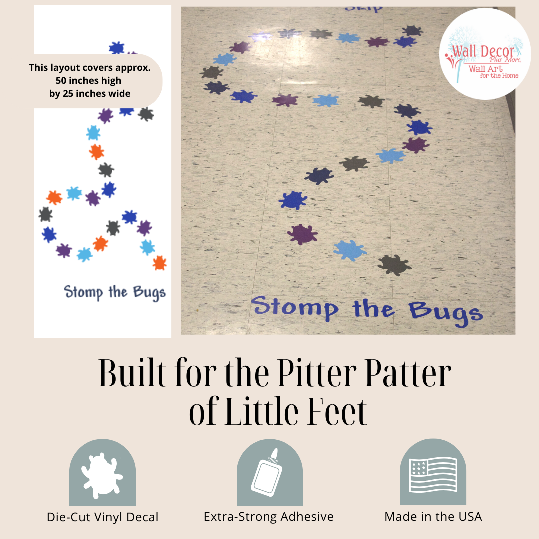 Sensory Path Floor Decal Stickers Stomp Bugs School Hallway Activity