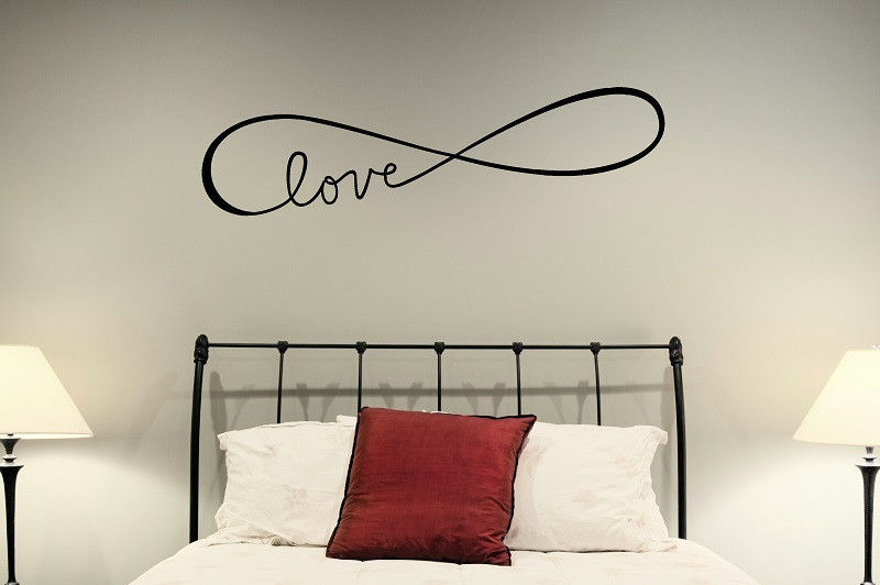 Infinity Love Wall Decals Art Vinyl Sticker Master Bedroom Wedding