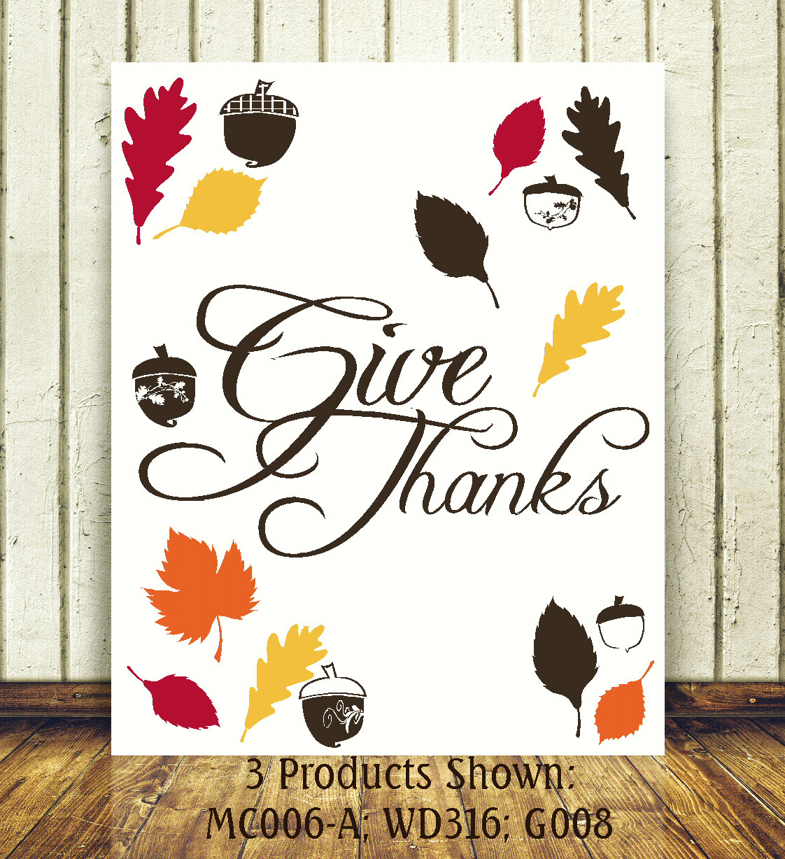 Give Thanks Kitchen Wall Sticker Decals Quote