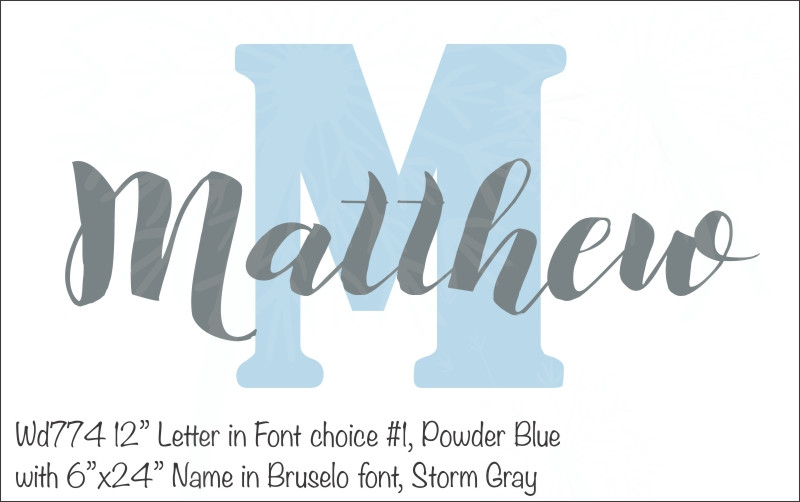 Personalized Single Letter Wall Decals Sticker Vinyl Lettering 6 or 11-Inch