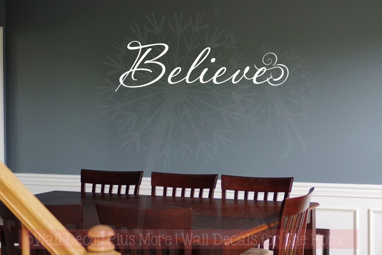 Believe Wall Art Wall Decal Stickers Christian Vinyl Wall Letters