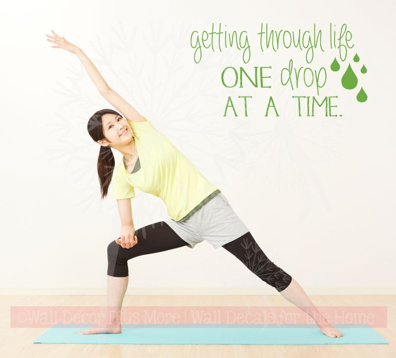 One Drop at a Time EO Quotes Wall Decor Vinyl Lettering Stickers Wall ...