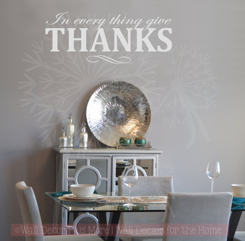 In Everything Give Thanks Vinyl Lettering Decals Fall Quotes Home Decor
