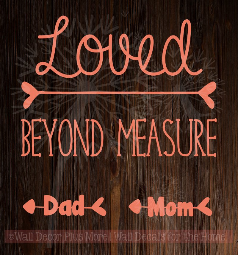 Loved Beyond Measure Growth Chart Add on Vinyl Decals Wall Stickers