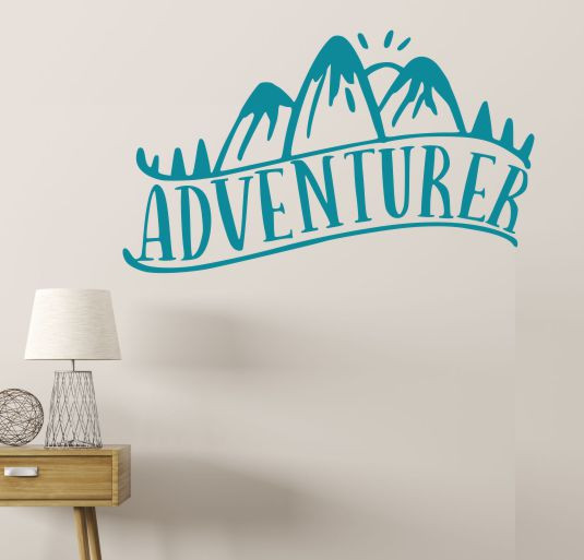 Adventurer Vinyl Art Stickers Nature Lover Wall Decor Camper Decal Quotes