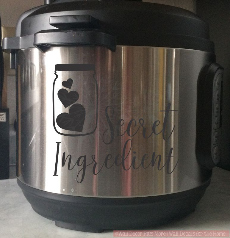 Secret Ingredient Instant Pot Decal Vinyl Art Stickers Kitchen Decor