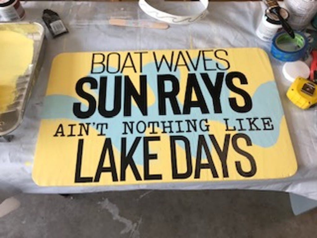 Lake Days Summer Quote Vinyl Lettering Decals Camper Wall Art Stickers