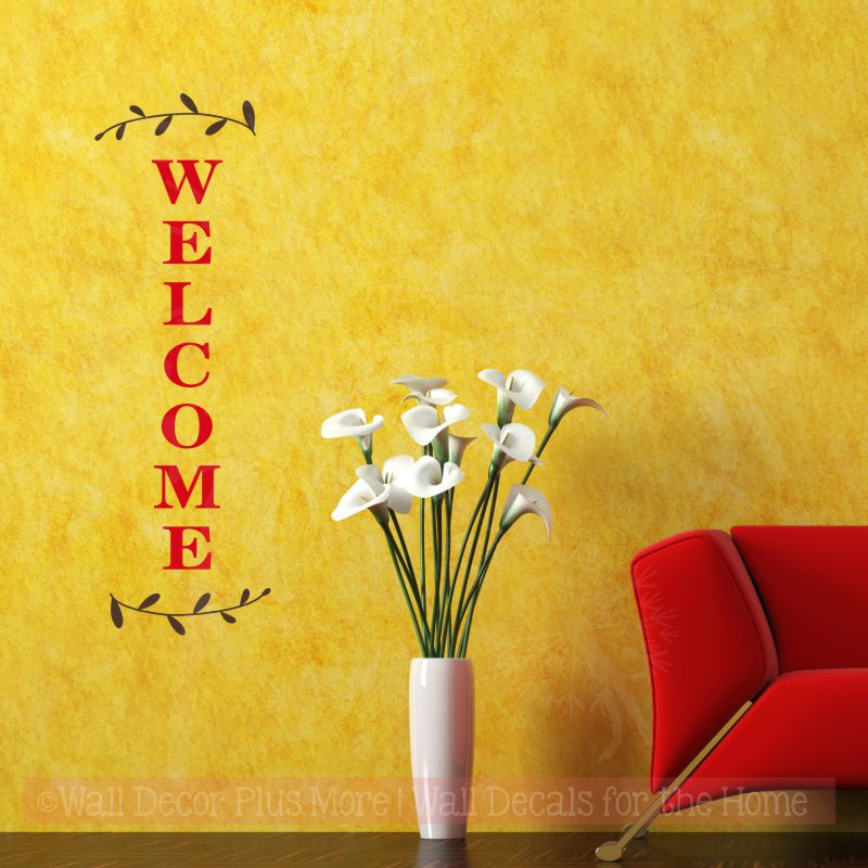 Welcome Laurels Home Decor Vinyl Lettering Decals Wall Art Stickers