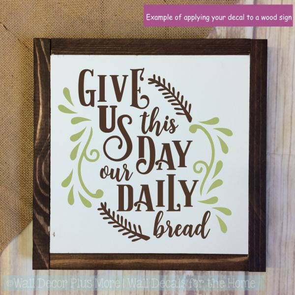 Wall Decals For Kitchen Daily Bread Quote Sticker Farmhouse Wall Art